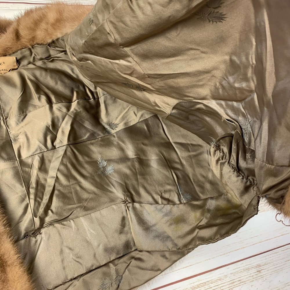 Authentic 1950’s Brown Mink Stole Pelt Cape Fur - Gem